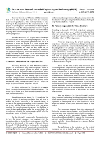 IRJET- A Study on Project Management Techniques to Avoid Project Failure | PDF