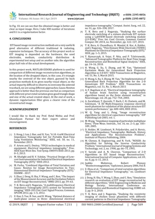 IRJET- Image Reconstruction Algorithm for Electrical Impedance Tomographic System | PDF