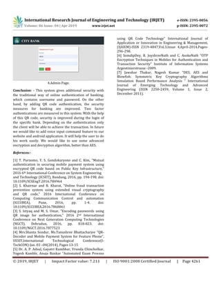 IRJET- Two Way Authentication for Banking Systems | PDF