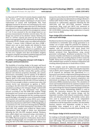IRJET- Application of Paper Sludge in different Fields | PDF