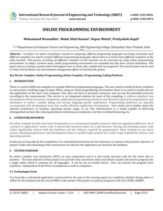 IRJET- Online Programming Environment | PDF