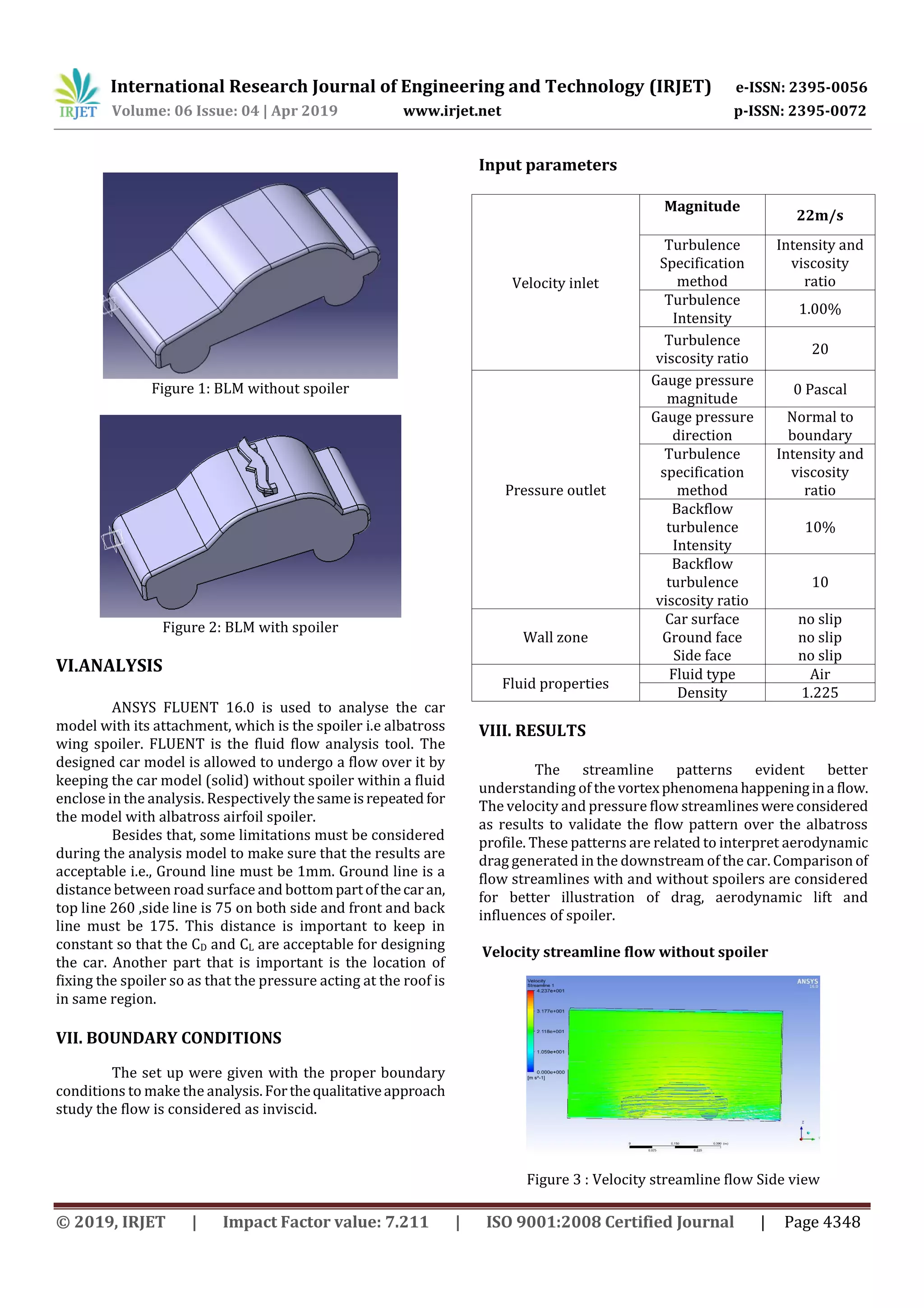 IRJET- Vehicle Aerodynamic Analysis – A Primitive Approach | PDF