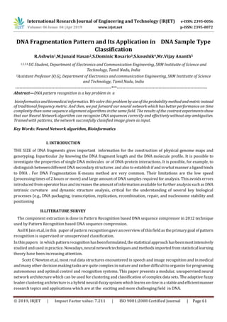IRJET- DNA Fragmentation Pattern and its Application in DNA Sample Type Classification | PDF ...