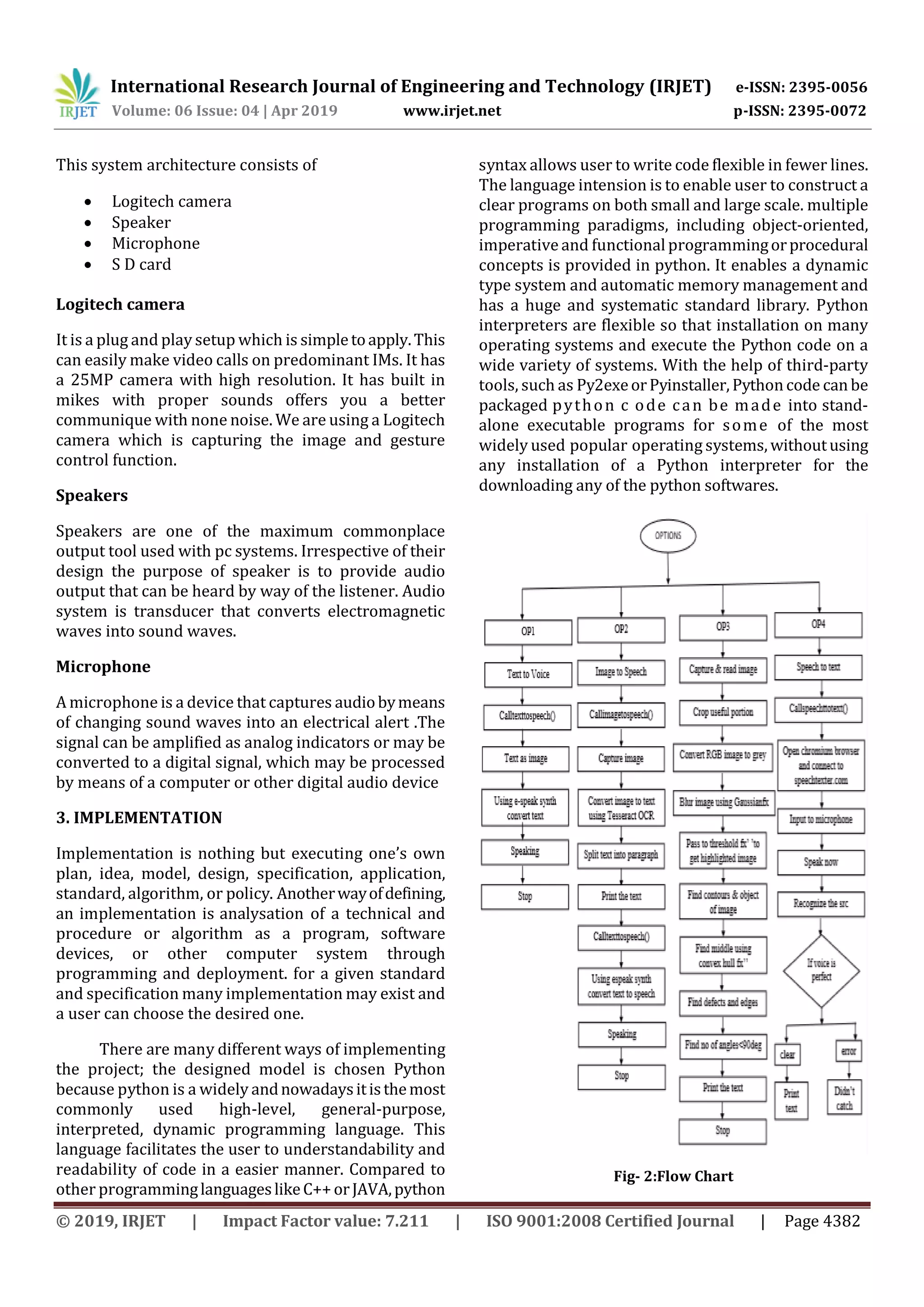 IRJET- Communication System for Blind, Deaf and Dumb People using ...