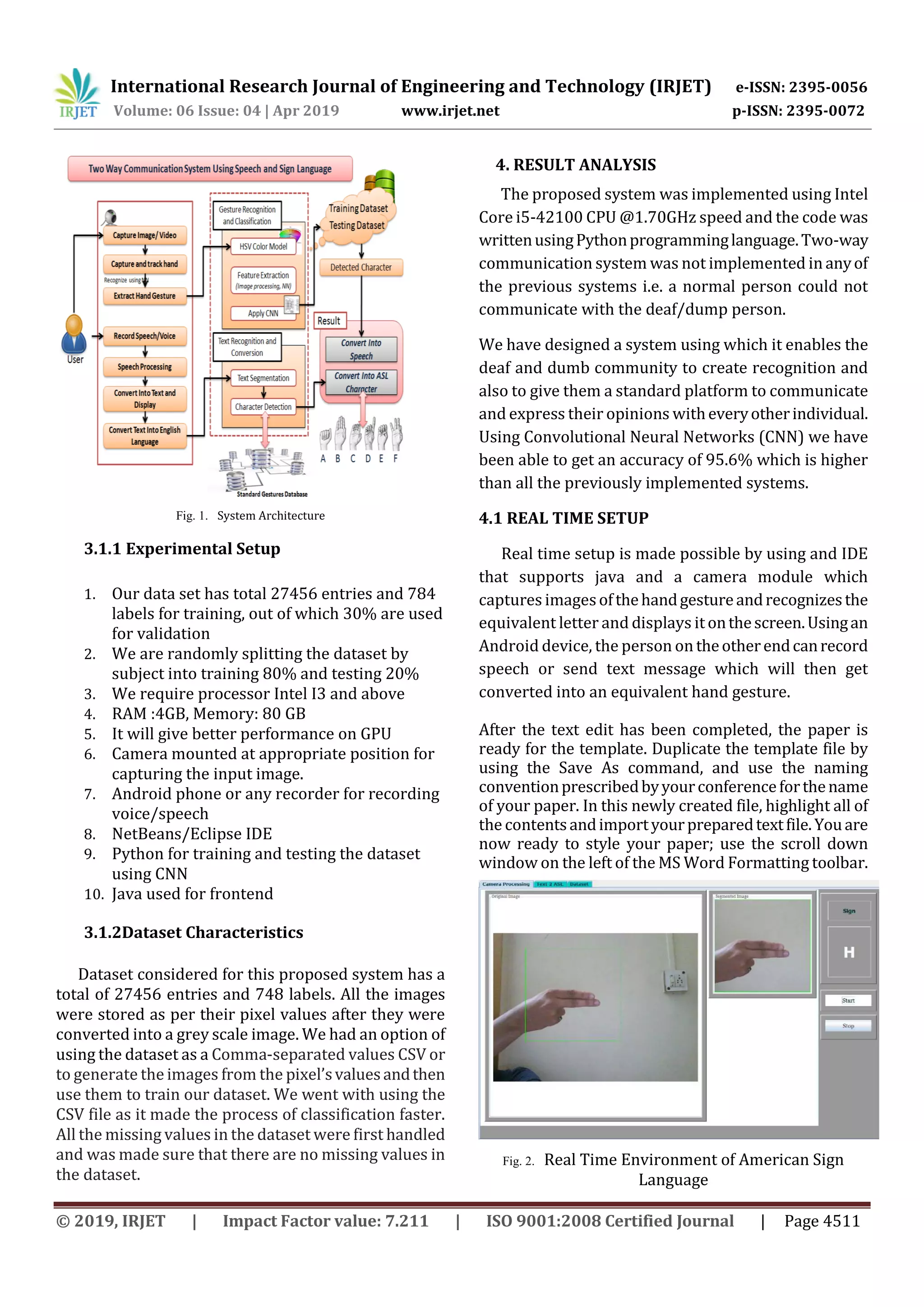 Irjet Hand Gesture Recognition System Using Convolutional Neural Networks Pdf