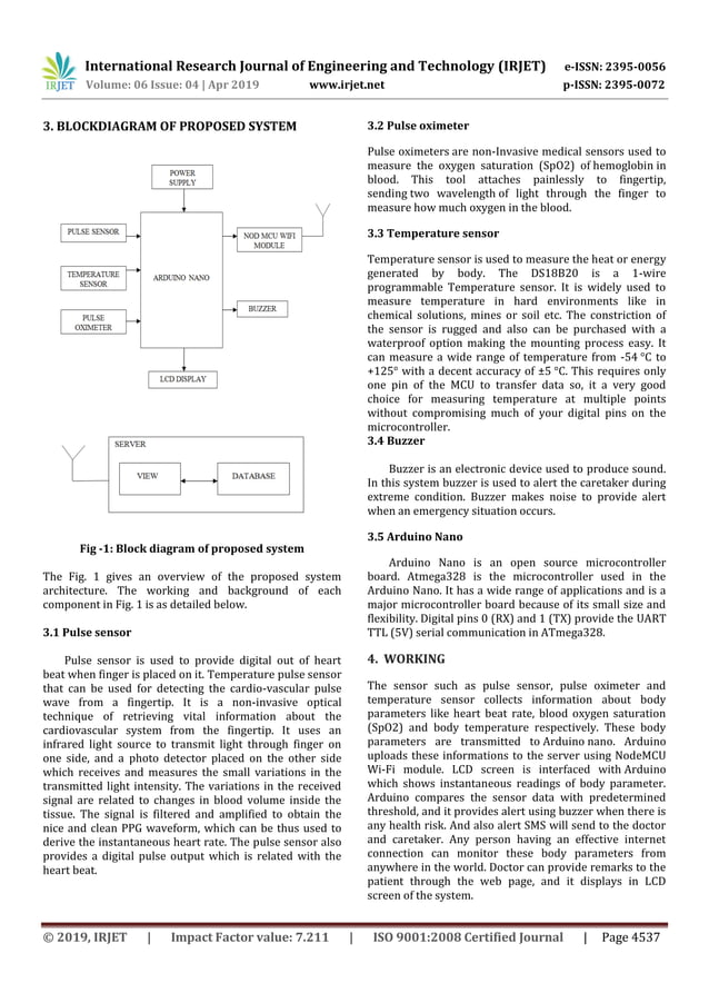 IRJET- An IoT Driven Healthcare System for Remote Monitoring | PDF