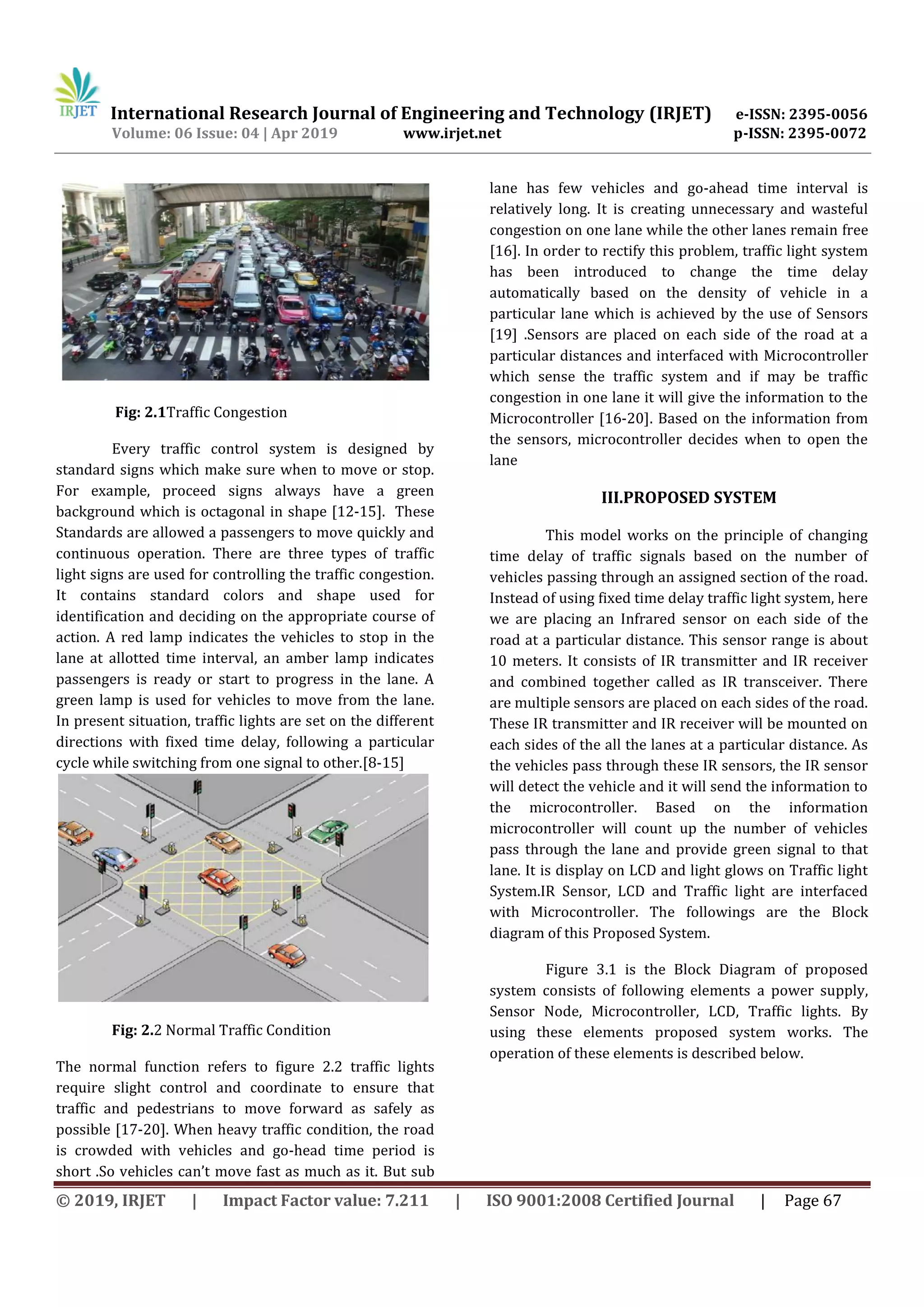IRJET- Automatic Traffic Control System based on the Vehicular Density ...