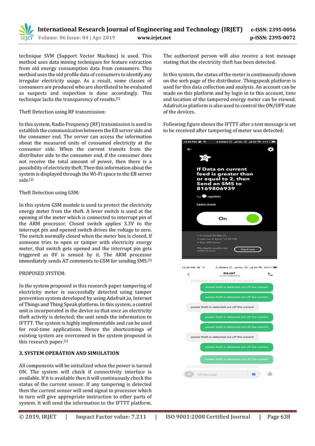 IRJET- An IoT based Tamper Prevention System for Electricity Meter | PDF