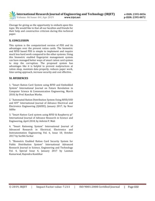 IRJET- Smart Rationing System using RFID and Raspberry Pi | PDF