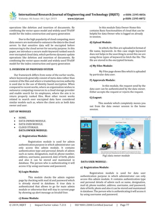 IRJET- Fast Phrase Search for Encrypted Cloud Storage | PDF