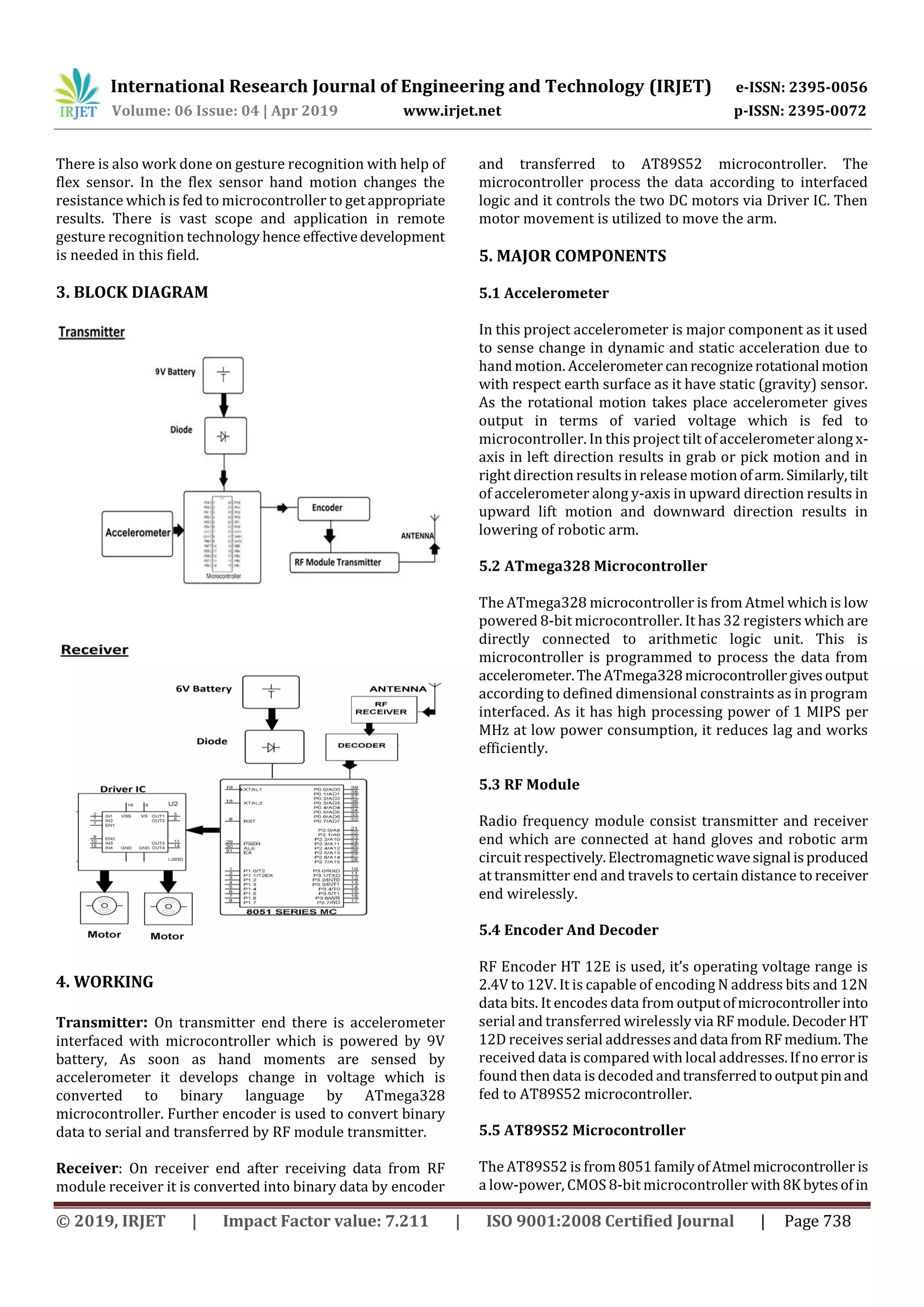 IRJET- Mechanical Design and Fabrication of Hand Motion Controlled Robotic Arm | PDF | Computer ...