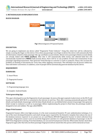 IRJET- Review based on Ticket Collection using Fingerprint Scanning | PDF