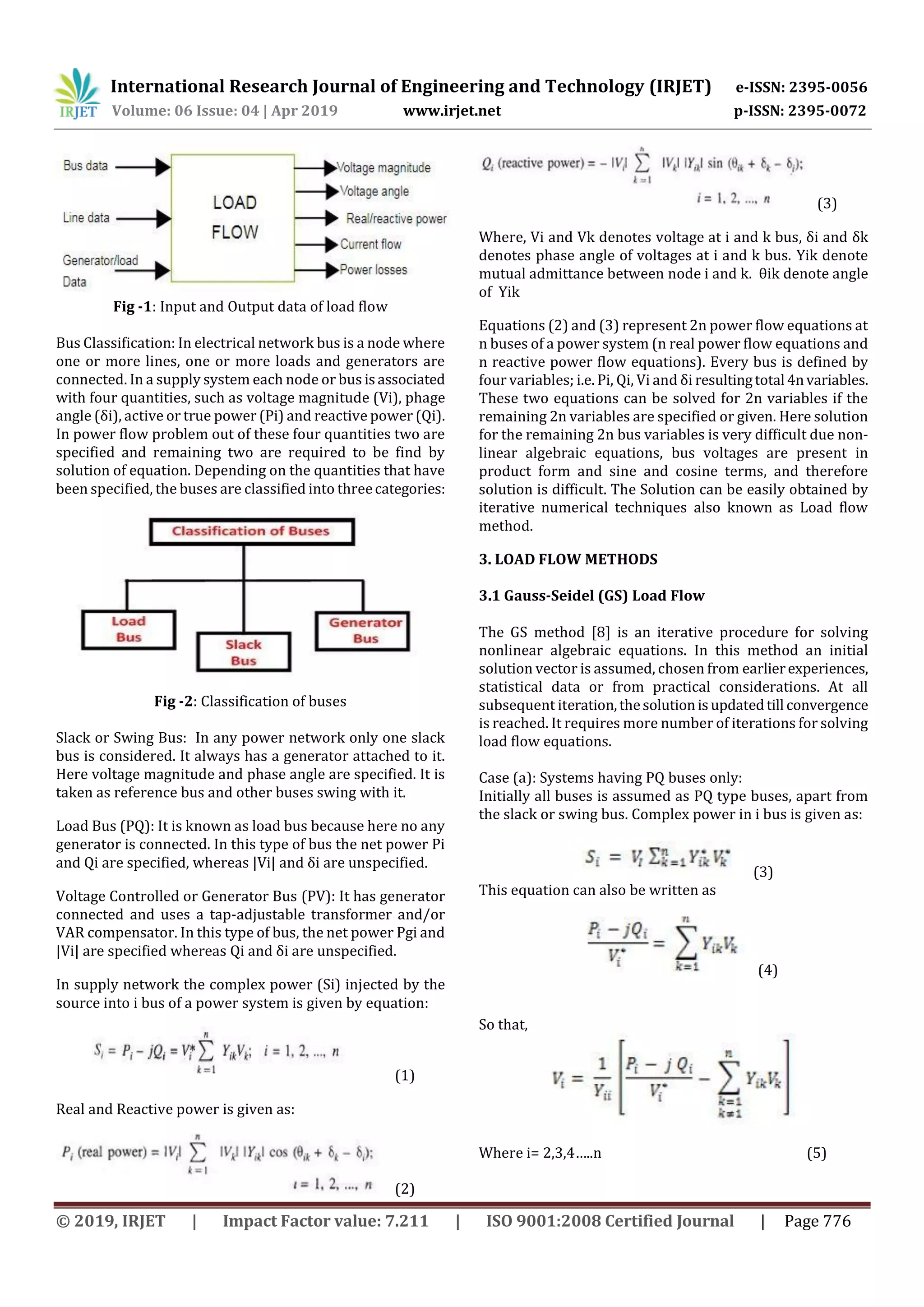 IRJET- Comparative Analysis of Load Flow Methods on Standard Bus System | PDF | Computer ...