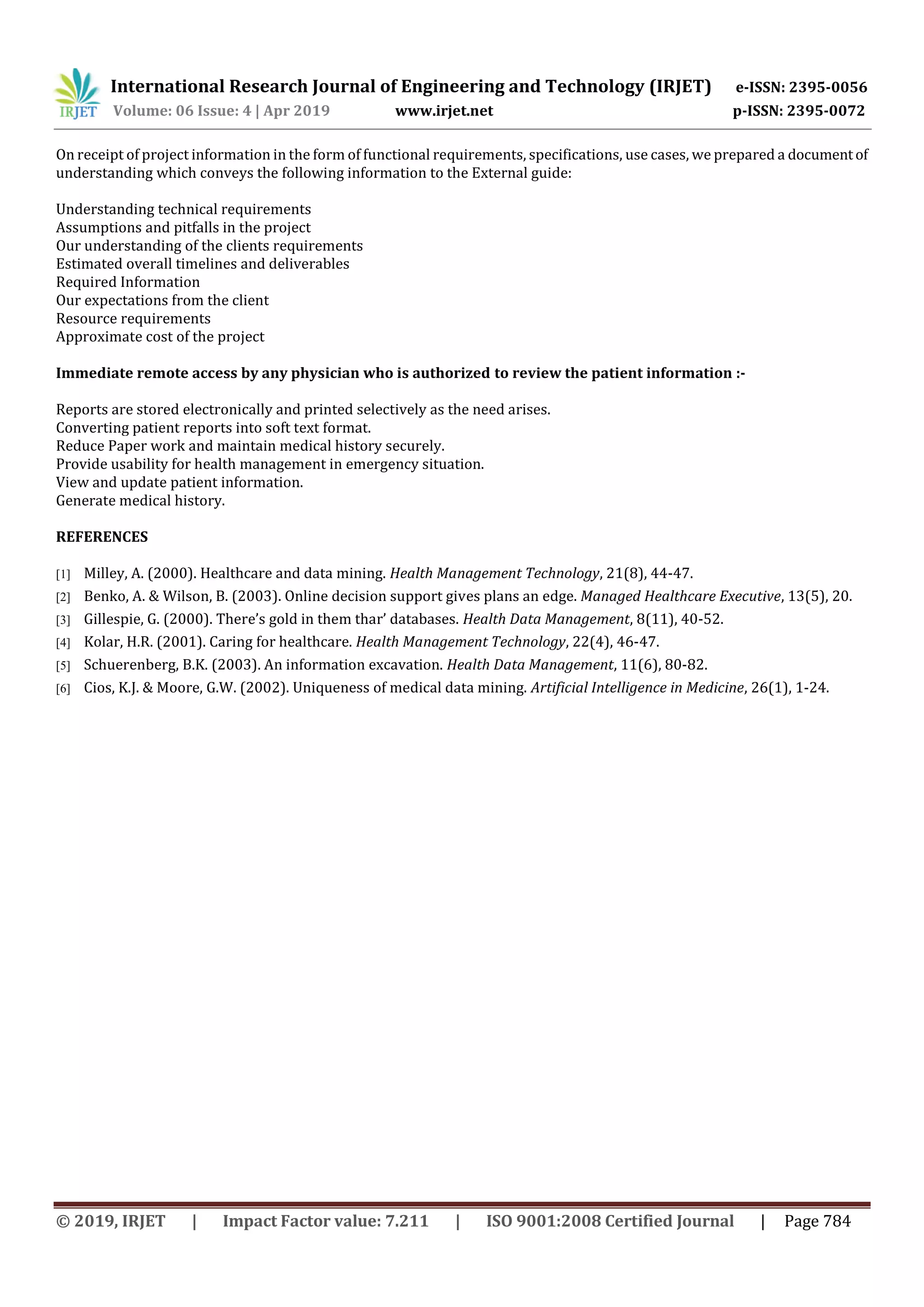 IRJET- Website Design with Data Mining for Hospital Use | PDF