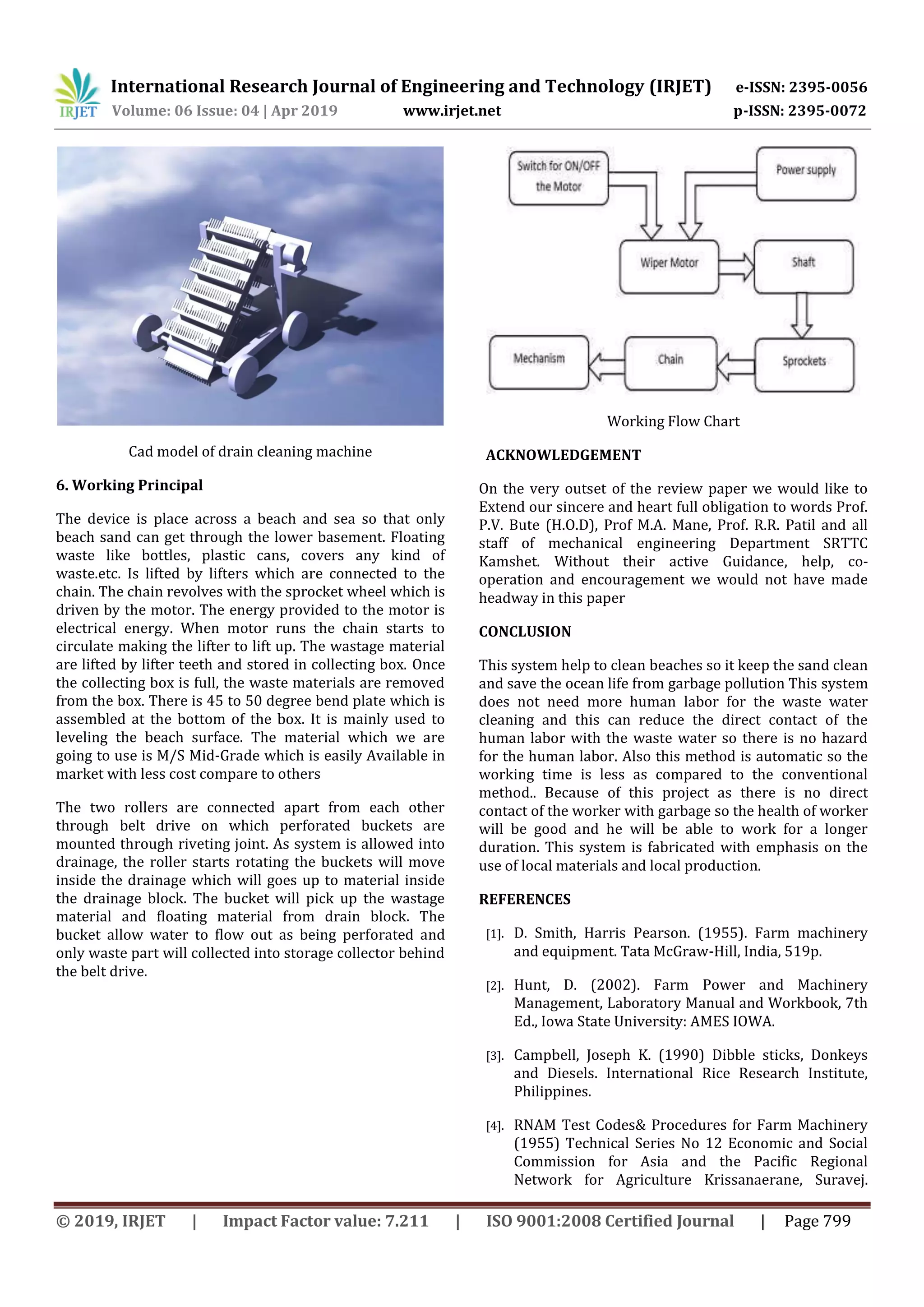 IRJET- Design and Fabrication of Beach Cleaning Machine | PDF