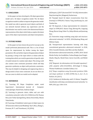 IRJET- Generating 3D Models Using 3D Generative Adversarial Network | PDF