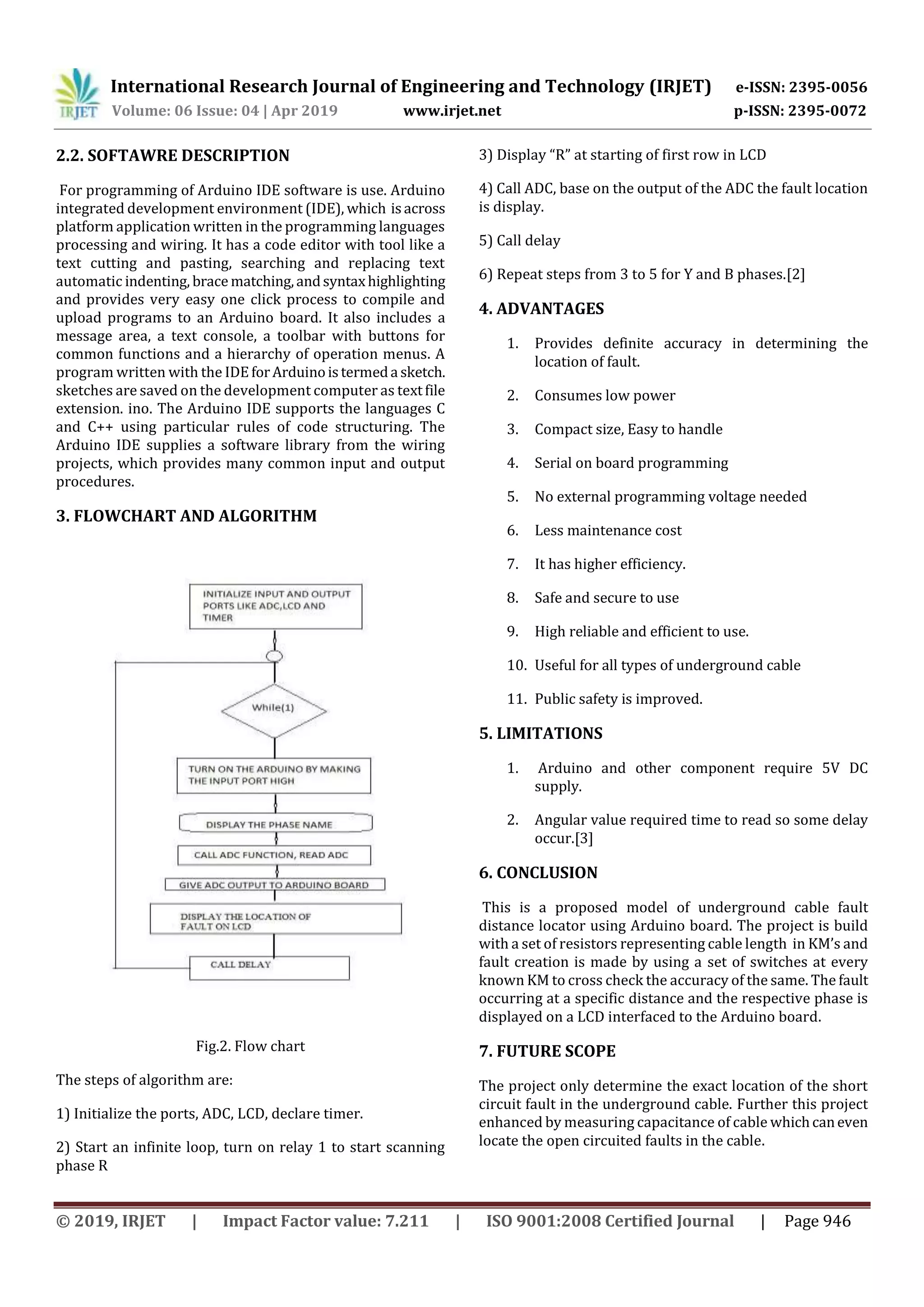 Irjet Design Of Arduino Based Underground Cable Fault Detector Pdf