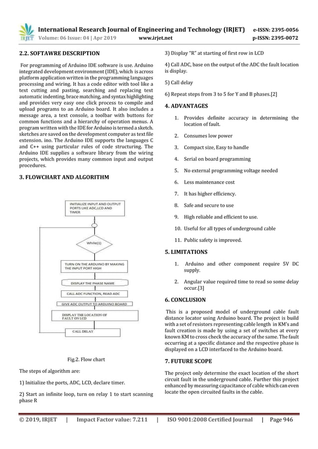IRJET- Design of Arduino based Underground Cable Fault Detector | PDF