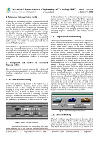 IRJET- Study of Automated Highway System | PDF
