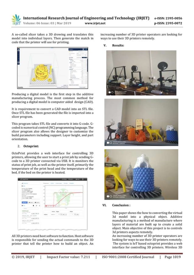 IRJET- IoT Based 3D Printer | PDF