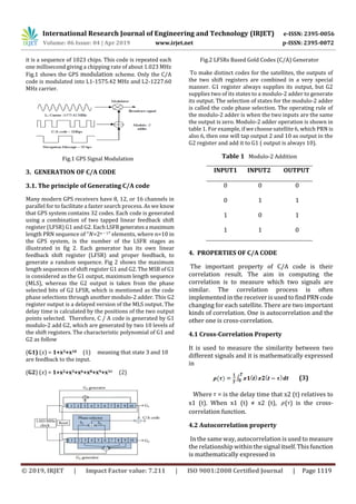 IRJET- A Study on PRN Code Generation and Properties of C/A Code in GPS based on MATLAB | PDF ...