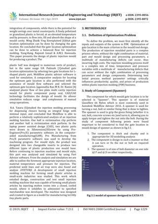 IRJET- Simulation for Optimum Gate Location in Plastic Injection ...