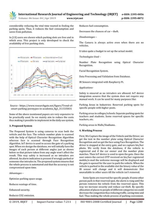 IRJET- Smart Parking System using Facial Recognition, Optical Character ...