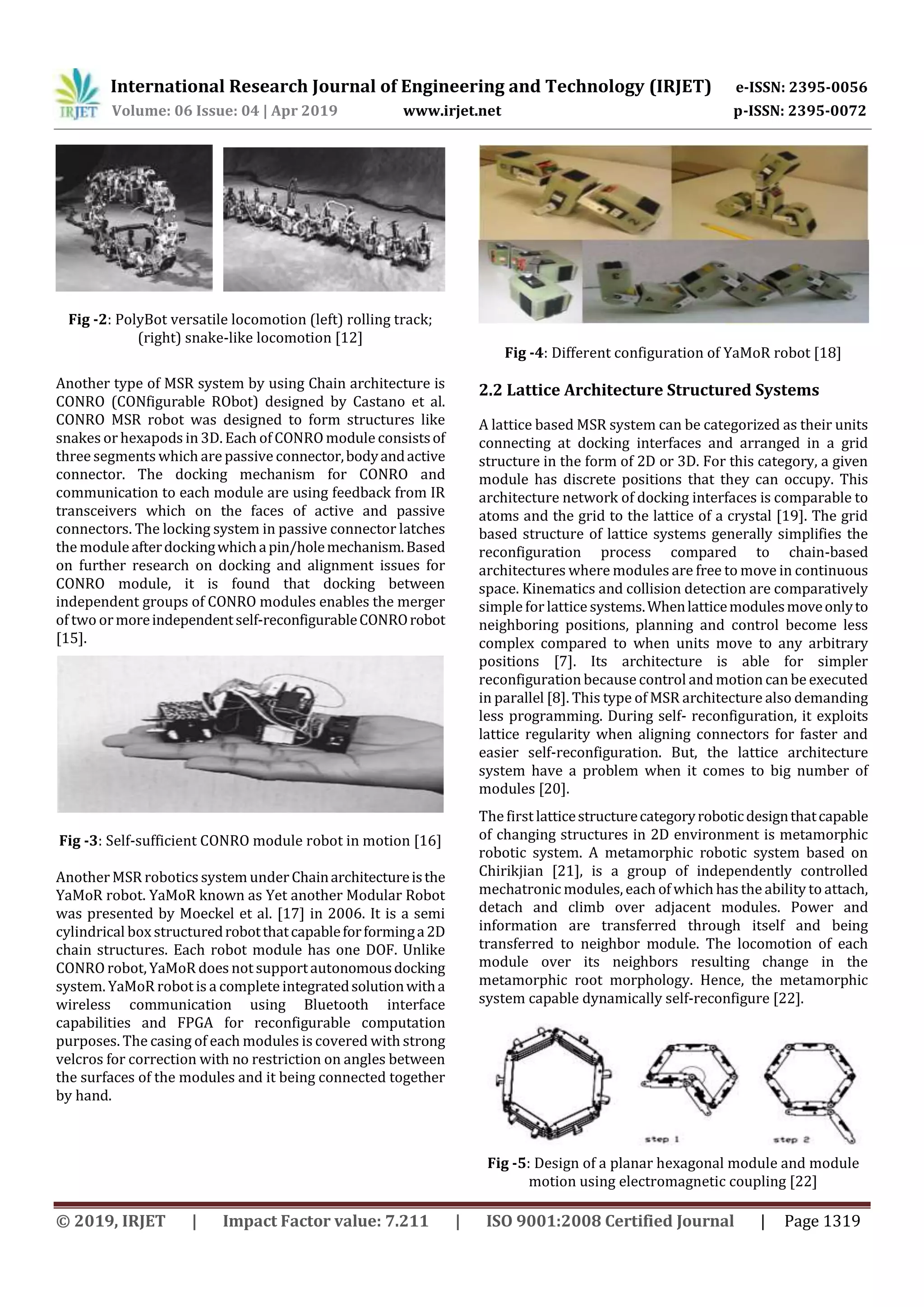 IRJET- Comprehensive Review on Modular Self-Reconfigurable Robot ...