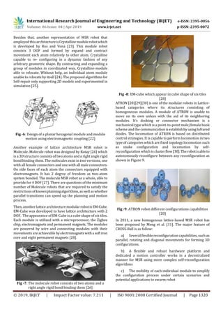 IRJET- Comprehensive Review on Modular Self-Reconfigurable Robot Architecture | PDF