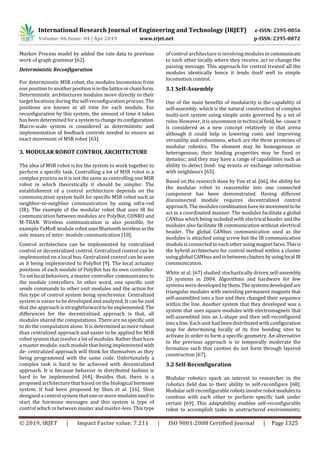 IRJET- Comprehensive Review on Modular Self-Reconfigurable Robot Architecture | PDF