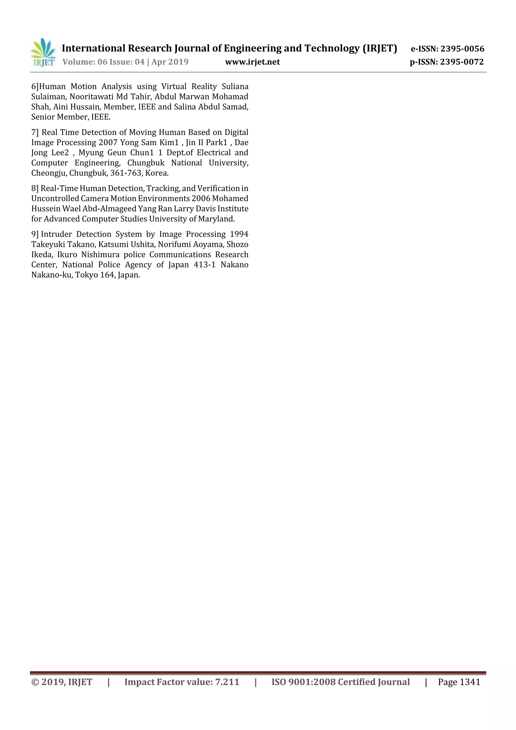 IRJET- Intruder Detection System using Camera with Alert Management | PDF