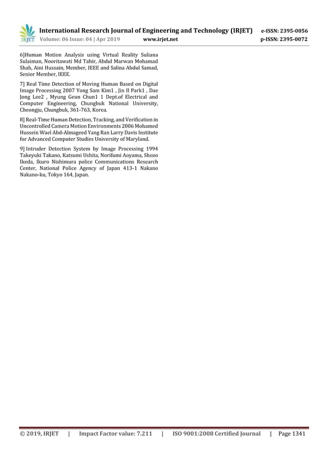 IRJET- Intruder Detection System using Camera with Alert Management | PDF