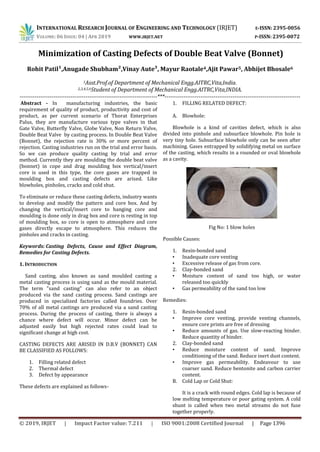 IRJET- Minimization of Casting Defects of Double Beat Valve (Bonnet) | PDF | Science