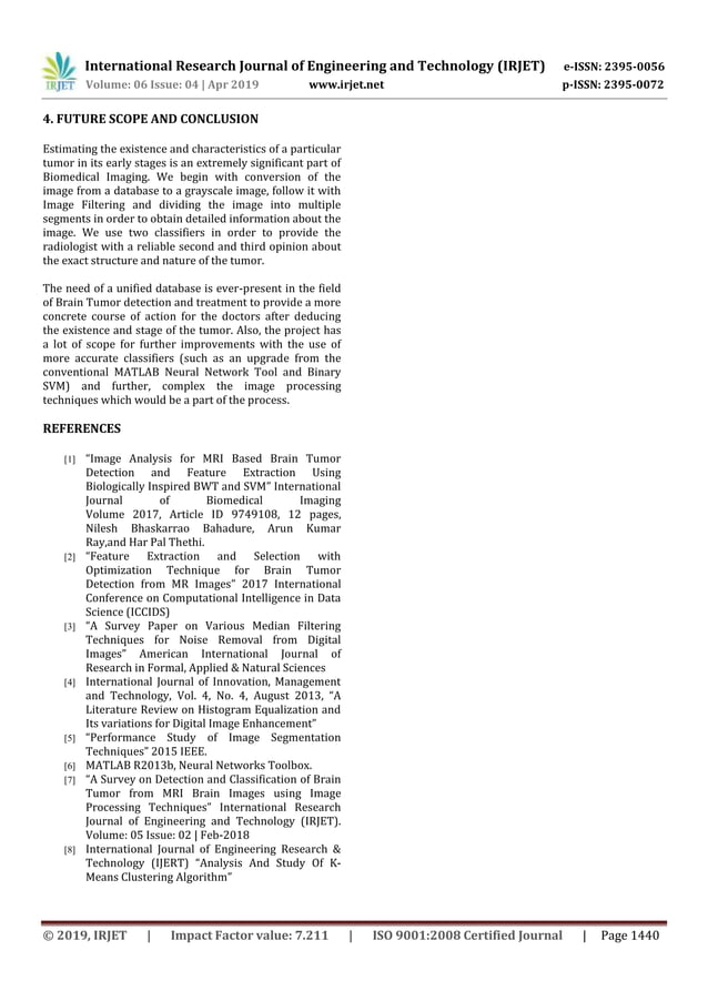 IRJET- MRI Image Processing Operations for Brain Tumor Detection | PDF | Photo Editing Software ...