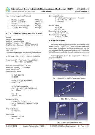 IRJET- Duolever Suspension System in Motorcycle | PDF