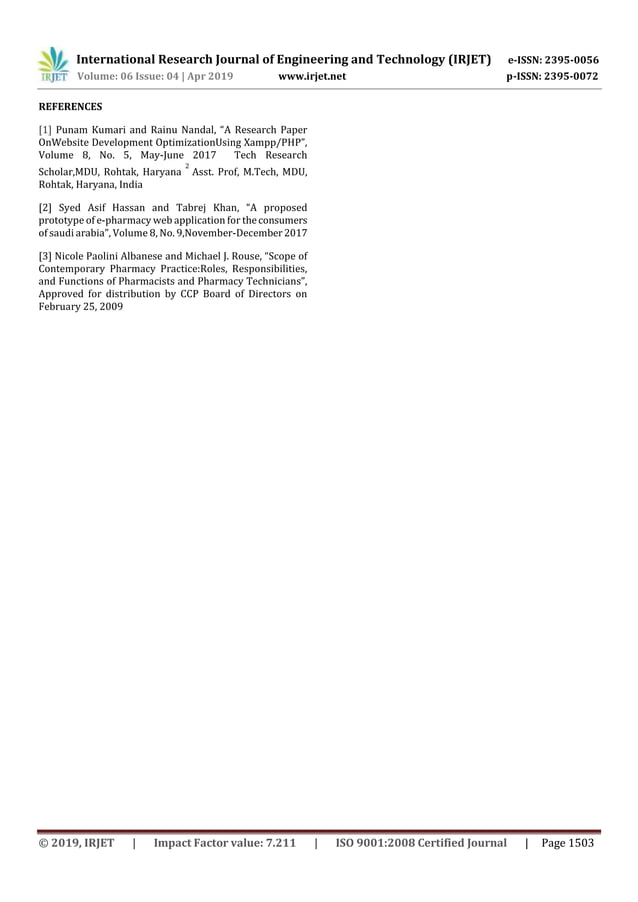 IRJET- Web Application for Online Pharmacy | PDF