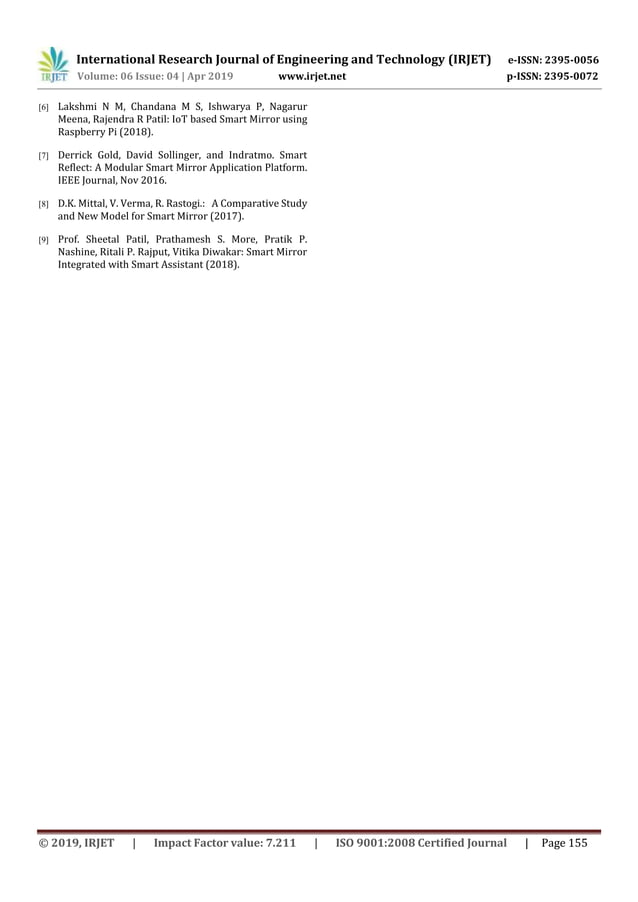 IRJET- Smart Mirror using Virtual Voice Assistant | PDF