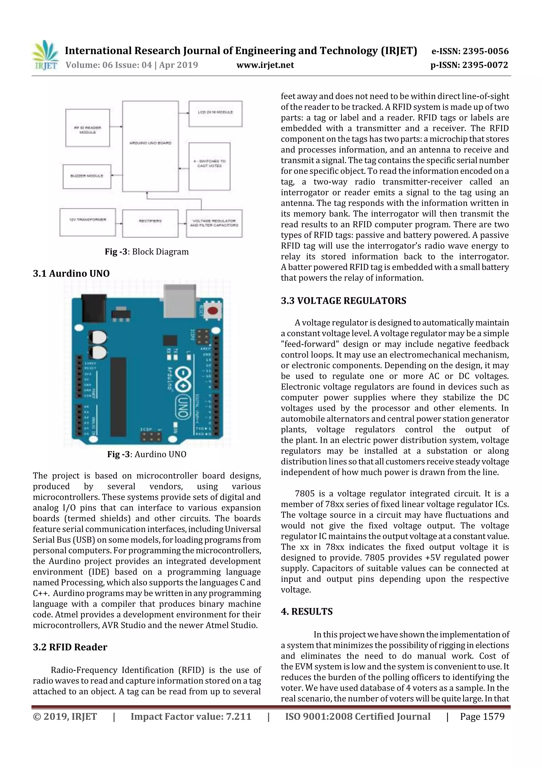 IRJET- RFID Based Smart Voting System | PDF