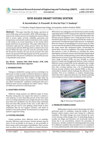 IRJET- RFID Based Smart Voting System | PDF