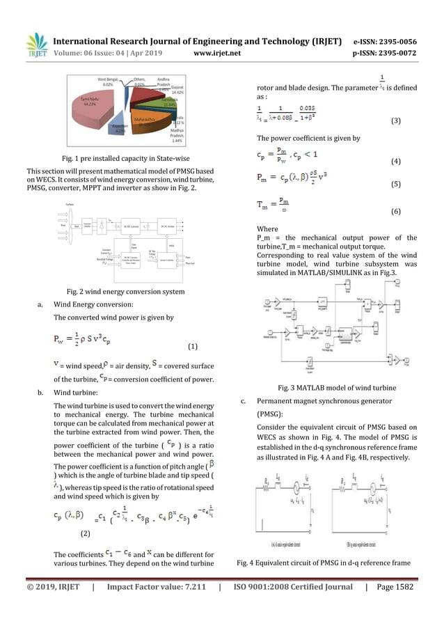 IRJET- Modelling of a PMSG Wind Turbine with Voltage Control | PDF | Power and Energy Industry ...
