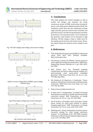 IRJET- Modelling of a PMSG Wind Turbine with Voltage Control | PDF ...