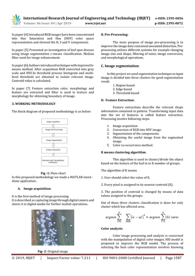Irjet Sugarcane Disease Detection And Controlling Using Image Processing Pdf