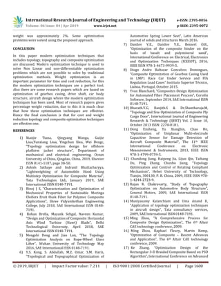 IRJET- Review of Optimization Aspects for Weight Reduction | PDF