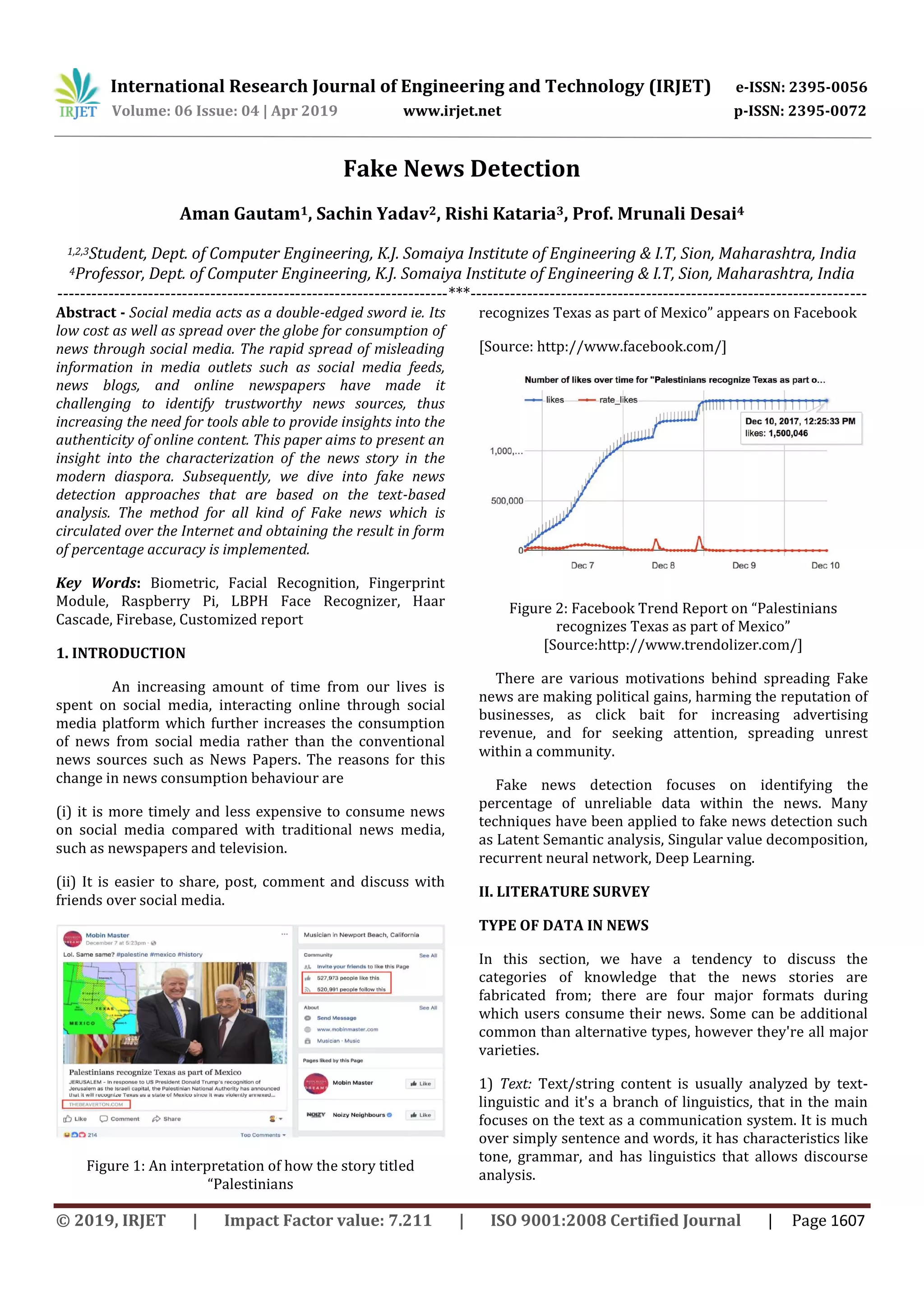 IRJET- Fake News Detection | PDF
