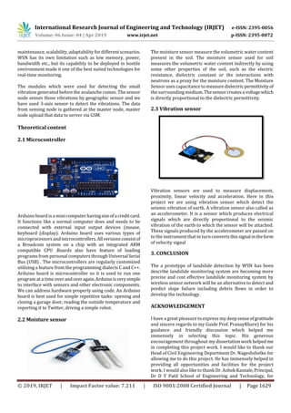 IRJET- Risk Assessment and Management Techniques to Avoid Landslide Hazard | PDF | Internet of ...