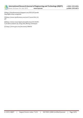 IRJET- Study of Prediction Algorithms on Aviation Accident Dataset ...