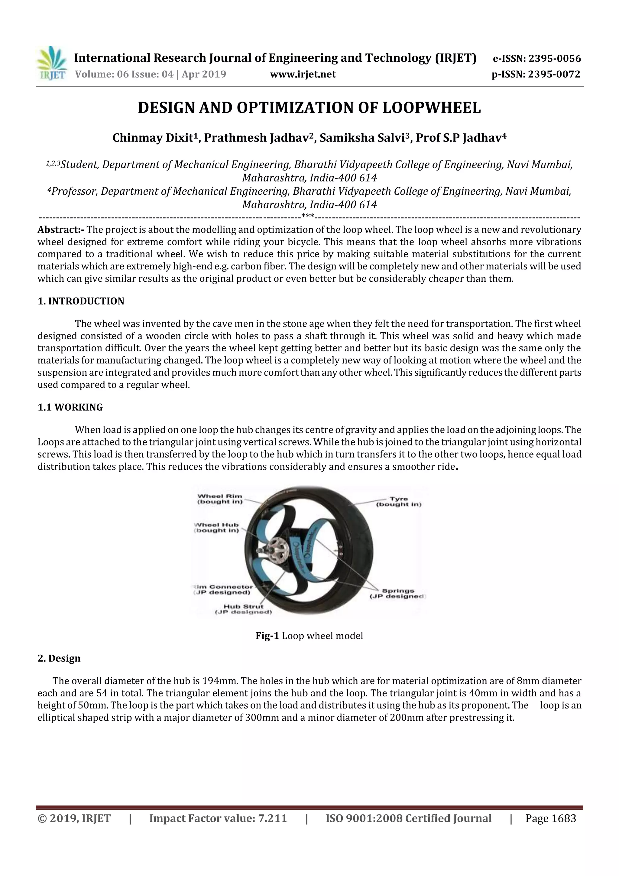 IRJET- Design and Optimization of Loopwheel | PDF
