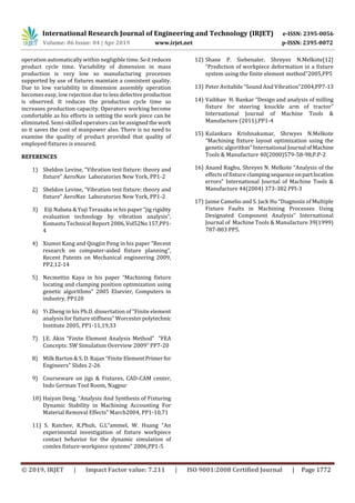 IRJET- Design and Development of Fixture for Skid Sole of Rotavator | PDF