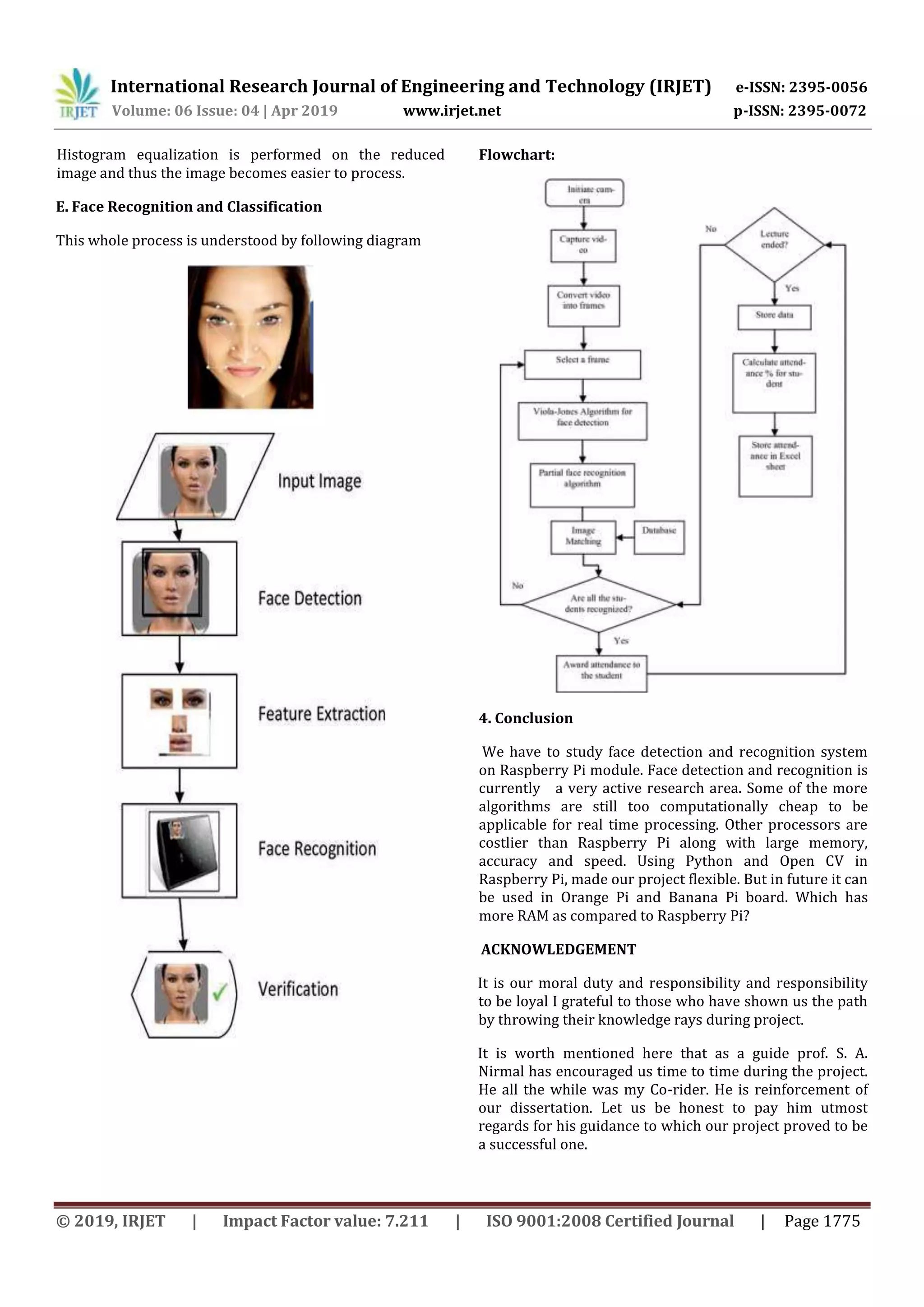 Irjet Real Time Attendance System Using Face Recognition Pdf