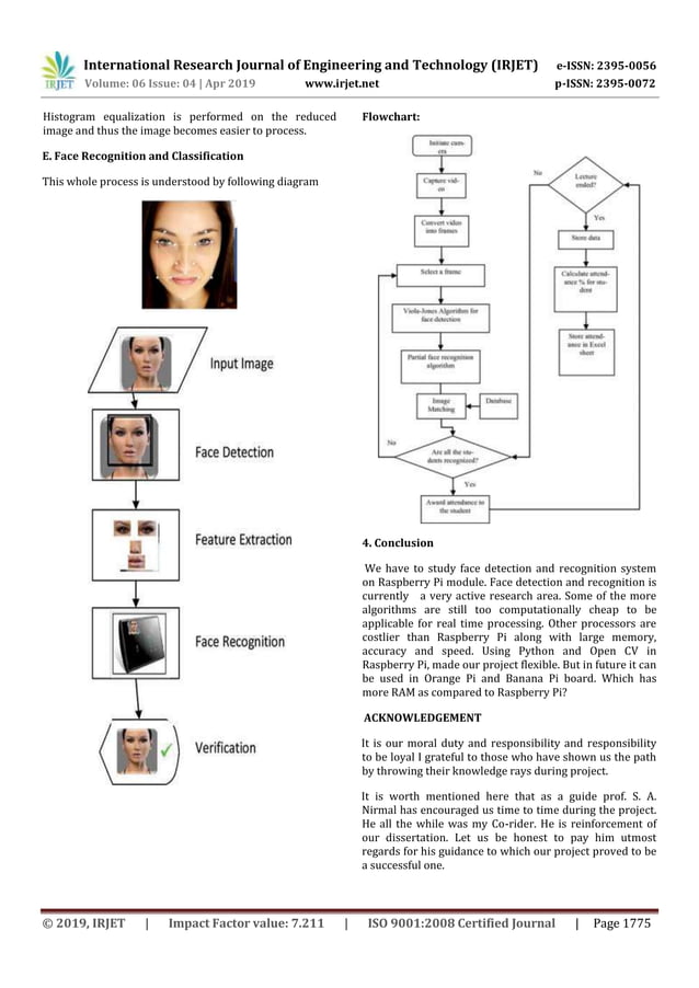 Irjet Real Time Attendance System Using Face Recognition Pdf